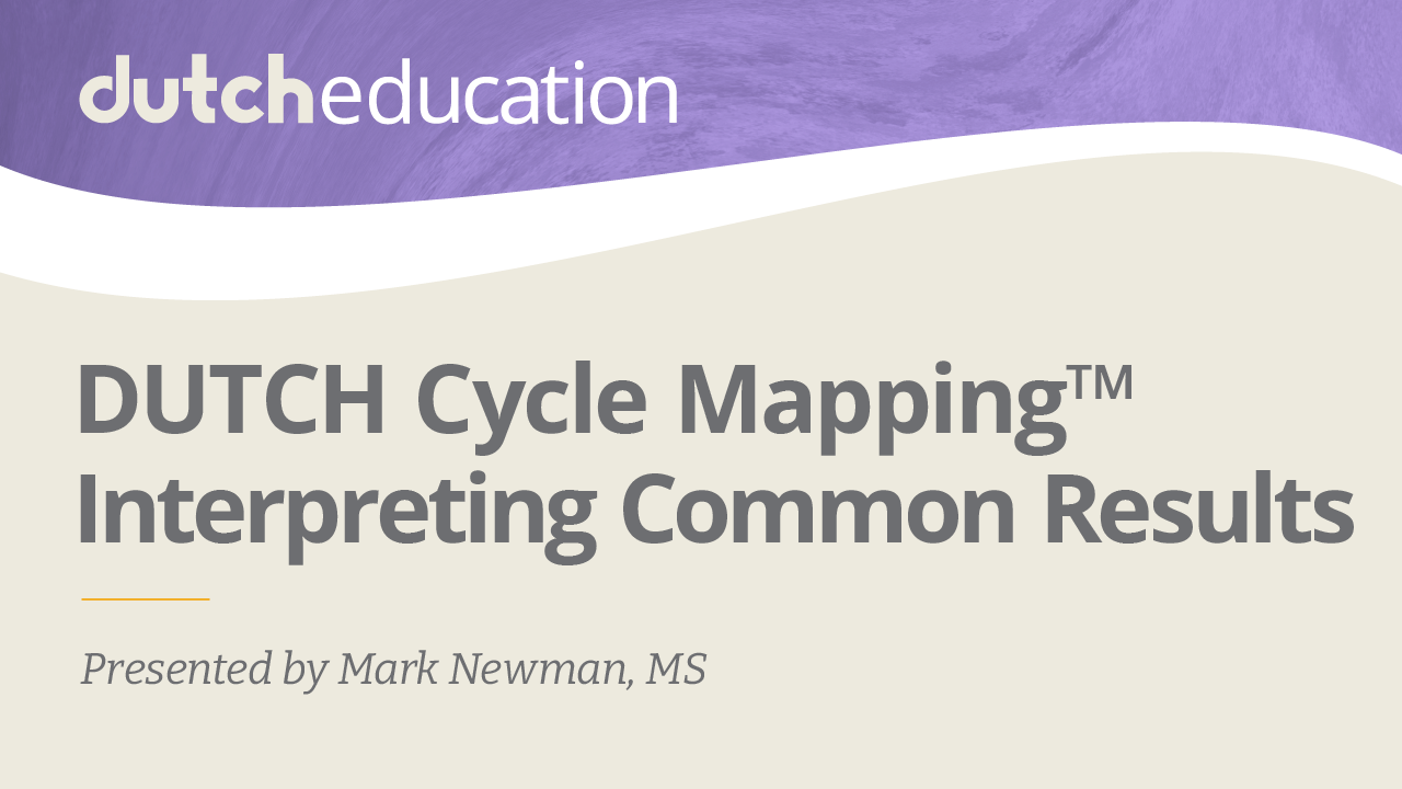 Interpreting Specific Examples of Cycle Mapping Results - DUTCH Test